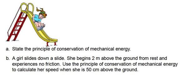 Solved a. State the principle of conservation of mechanical | Chegg.com