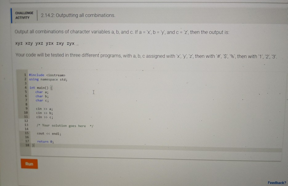 Solved Challenge Activity 2 14 2 Outputting All