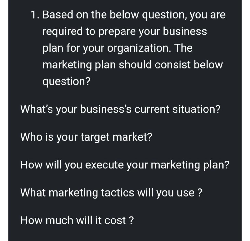 Solved 1. Based on the below question, you are required to | Chegg.com