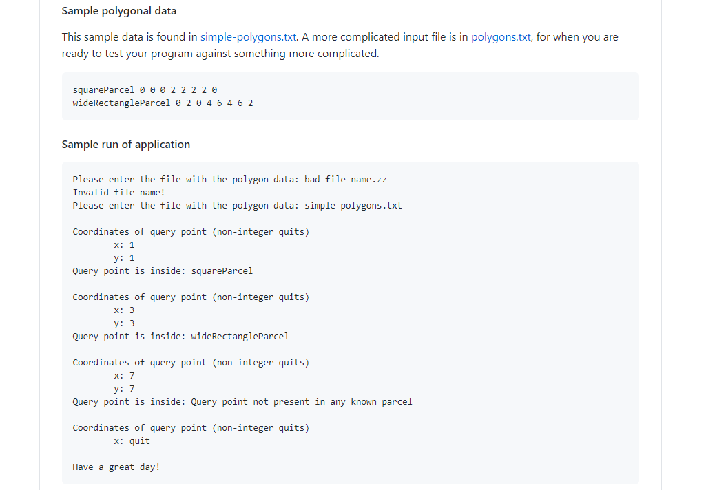 Sample polygonal data This sample data is found in | Chegg.com