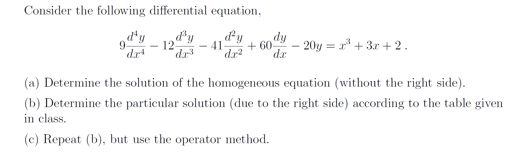 Solved Consider the following differential equation, | Chegg.com