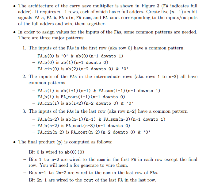 Solved Carry-save multiplier The carry save multiplier (name | Chegg.com