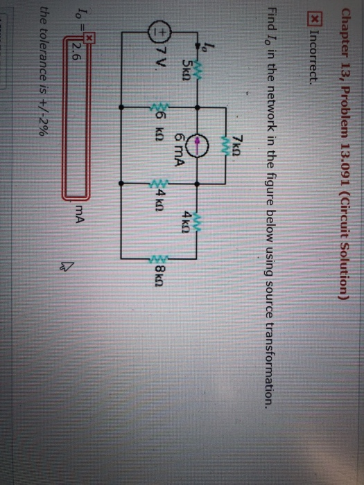 Solved Chapter 13, Problem 13.091 (Circuit Solution 지 | Chegg.com