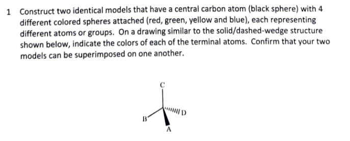 Solved 1 Construct two identical models that have a central | Chegg.com