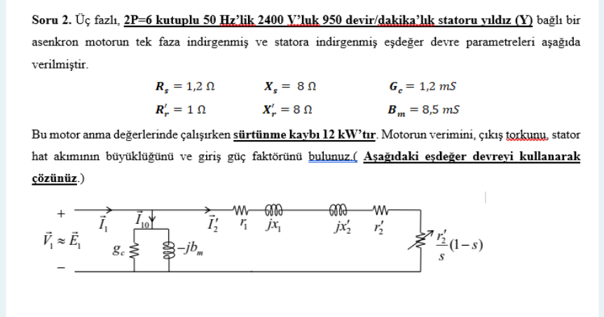 Solved Question 2. The three-phase,, P=6-pole 50 Hz | Chegg.com