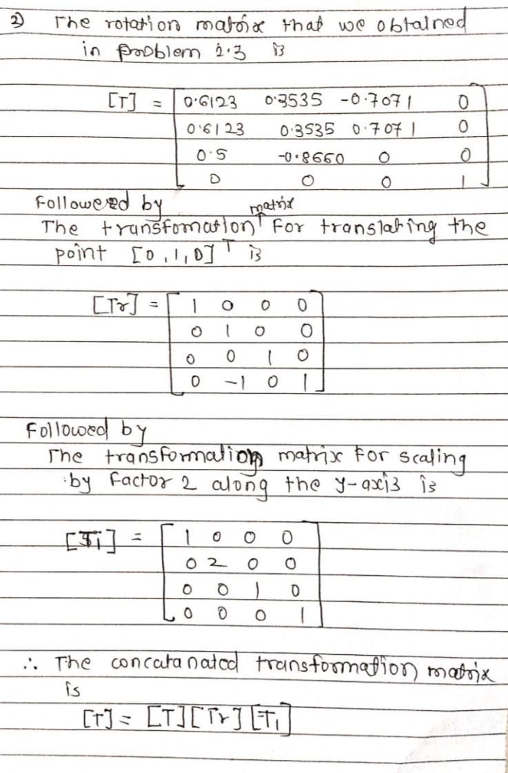 4 Show the properties of transformation matrix. (4 | Chegg.com