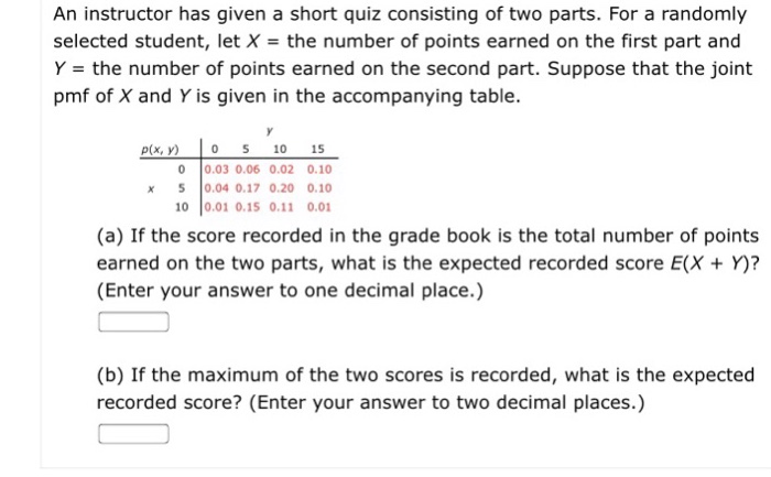 Solved An instructor has given a short quiz consisting of | Chegg.com