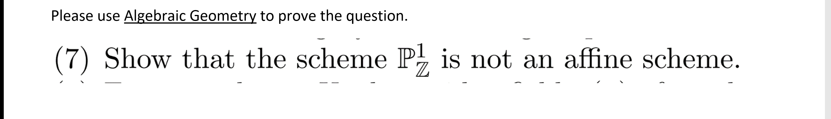 Solved Please use Algebraic Geometry to prove the | Chegg.com