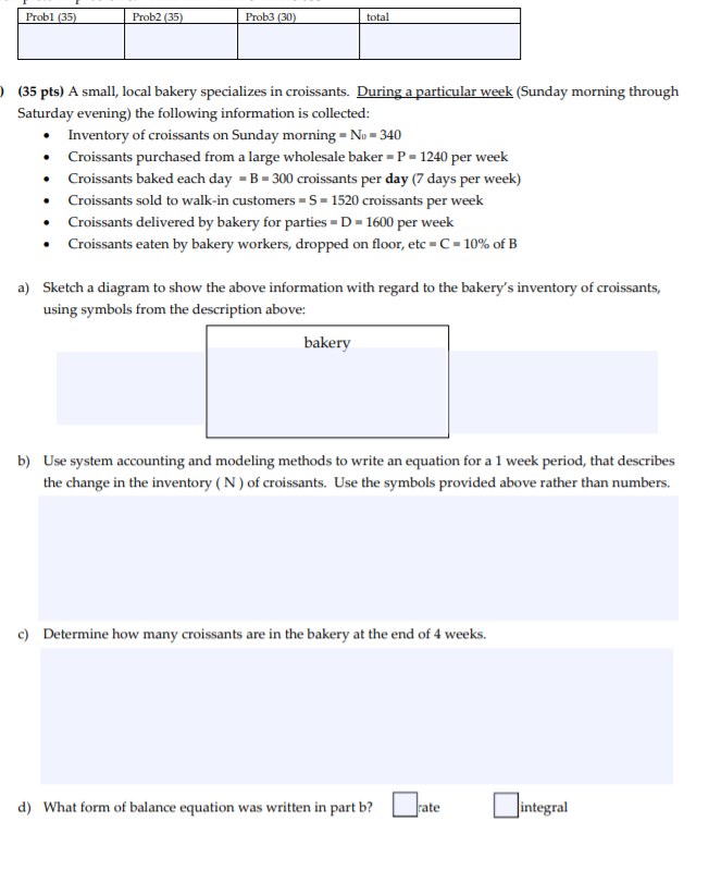 Solved Probl (35) Prob2 (35) Prob3 (30) total (35 pts) A | Chegg.com Solved Probl (35) Prob2 (35) Prob3 (30) total (35 pts) A | Chegg.com