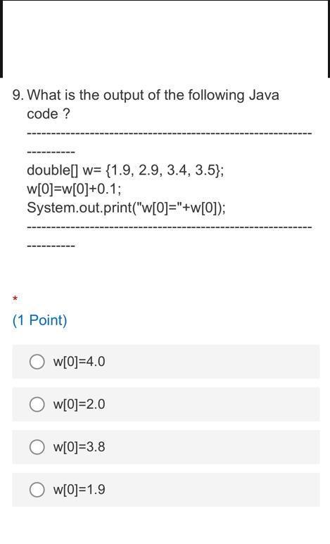Solved 1. What is the output of the following Java code ? 3 | Chegg.com