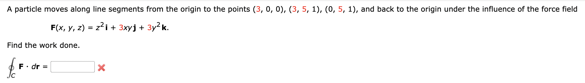 Solved A particle moves along line segments from the origin | Chegg.com