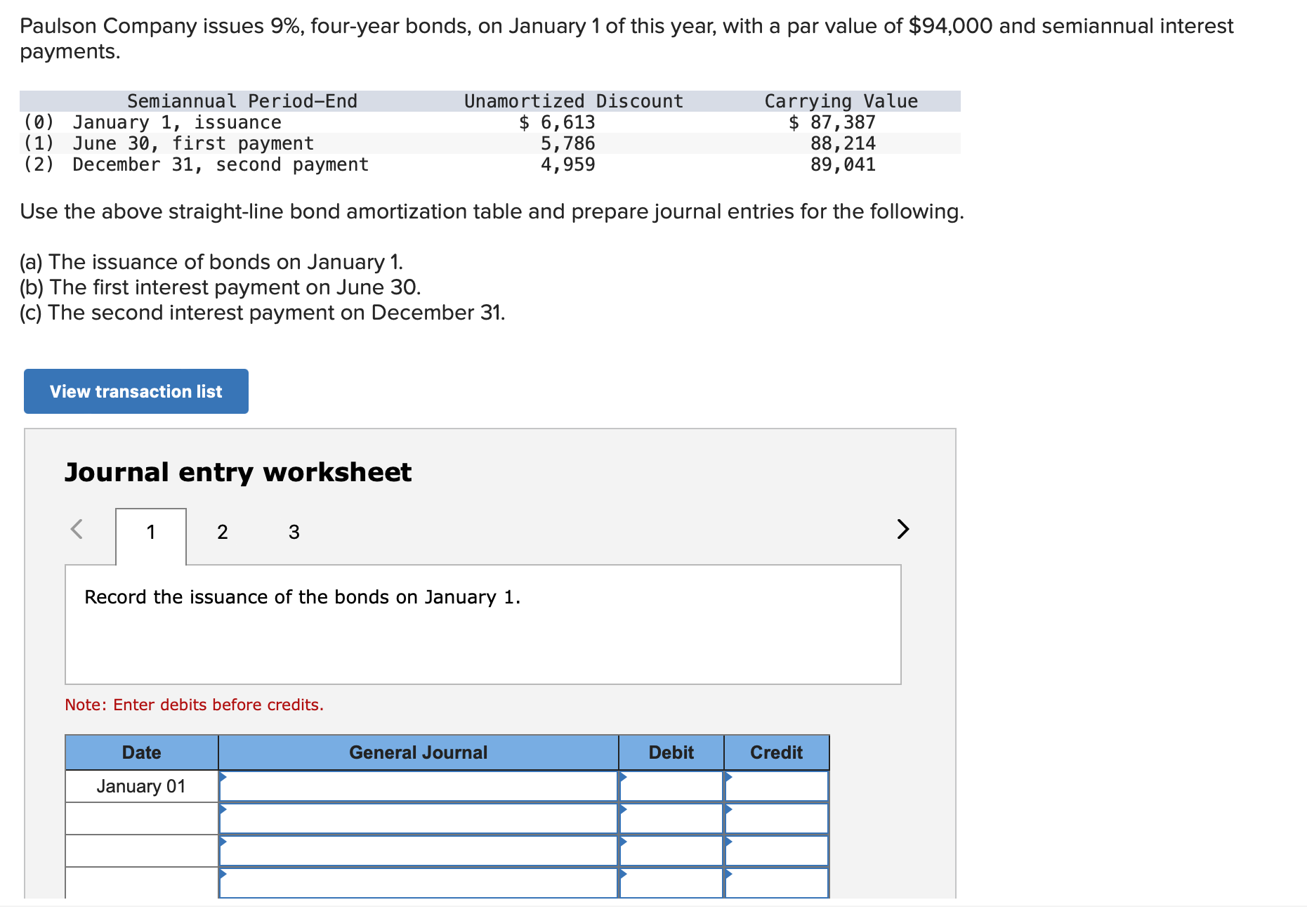 Solved Paulson Company issues 9%, four-year bonds, on | Chegg.com