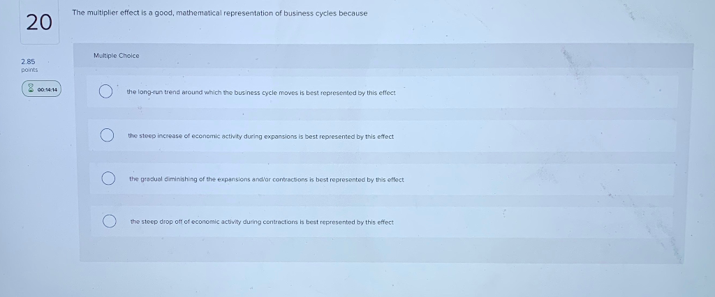 Solved The multiplier effect is a good, mathematical | Chegg.com