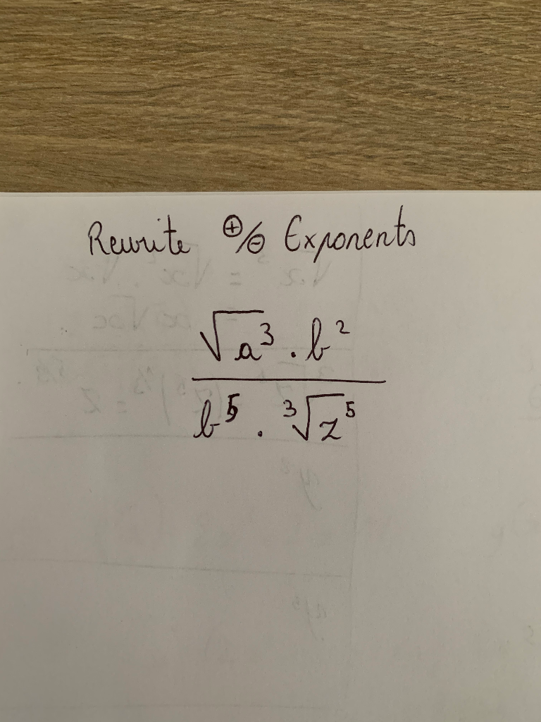 Solved Rewrite % Exponents Tas.b² 65. 3 Z 5 2 | Chegg.com