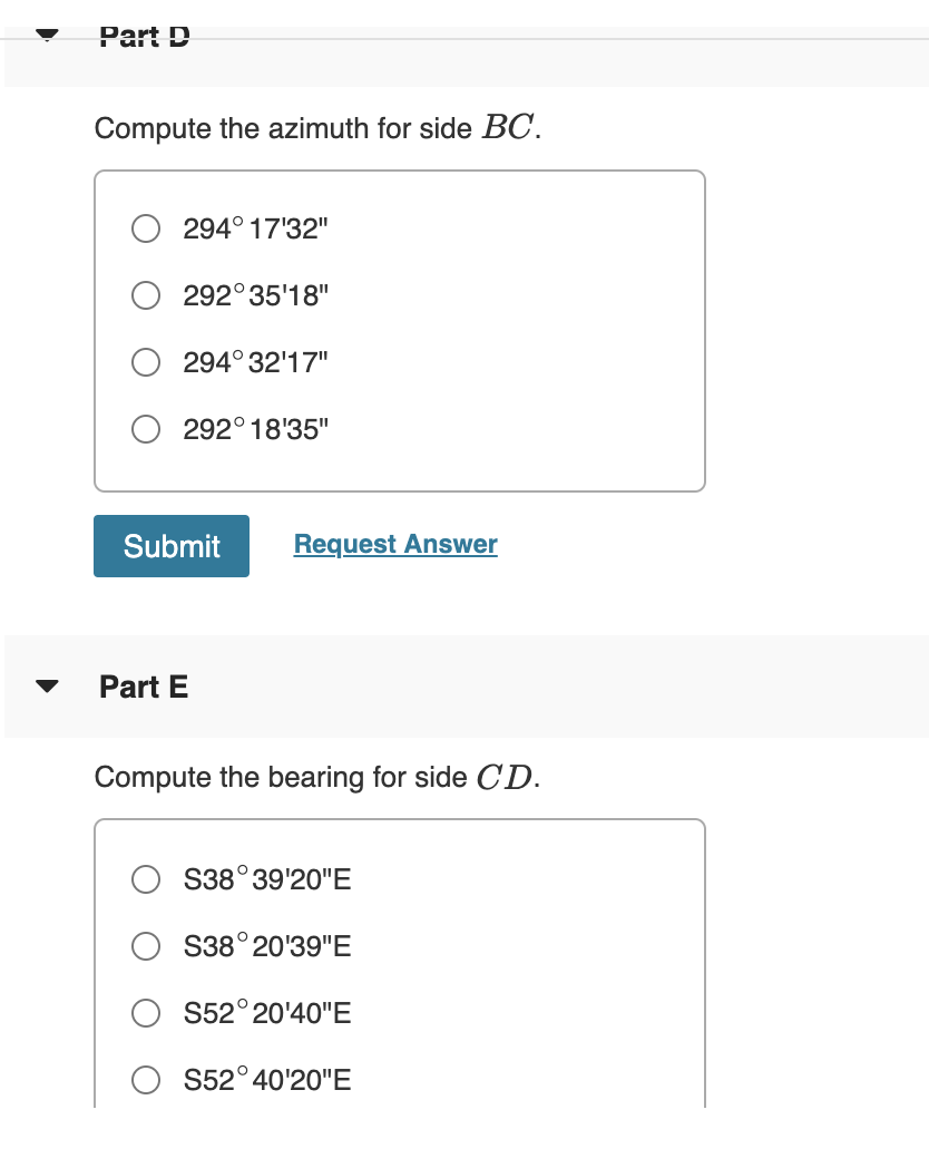 Solved Hide Timer Item 2 2 of 6 Course AB of a five-sided | Chegg.com