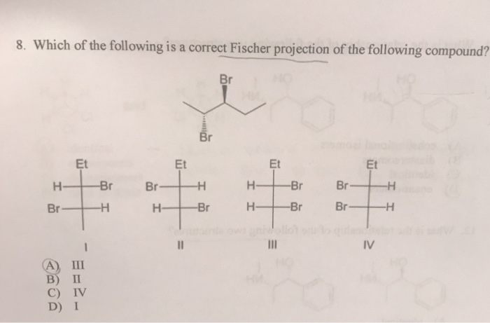 Solved How do I turn the line structure into a fisher | Chegg.com