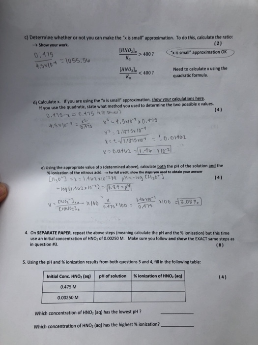Solved 3. Consider the weak acid nitrous acid HNO2 (aq). | Chegg.com
