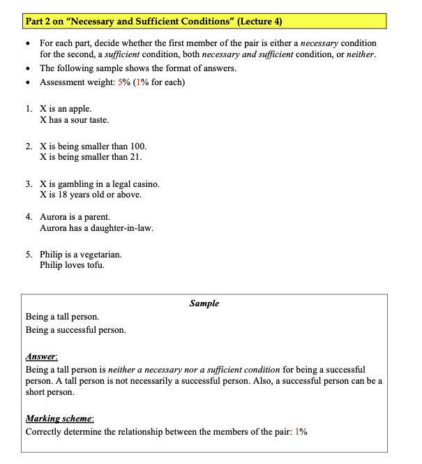 Part 2 on "Necessary and Sufficient Conditions” | Chegg.com