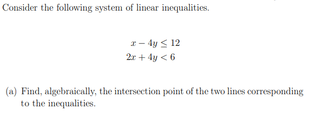 Solved Consider the following system of linear | Chegg.com