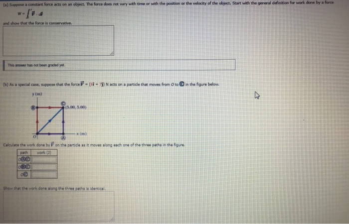 Solved A Suppose A Constant Force Acts On An Object The