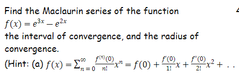 Solved Find the Maclaurin series of the function | Chegg.com