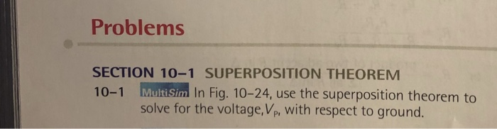 Solved Problems Section 10 1 Superposition Theorem 10 1