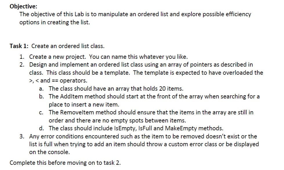 Solved Objective: The objective of this Lab is to manipulate | Chegg.com
