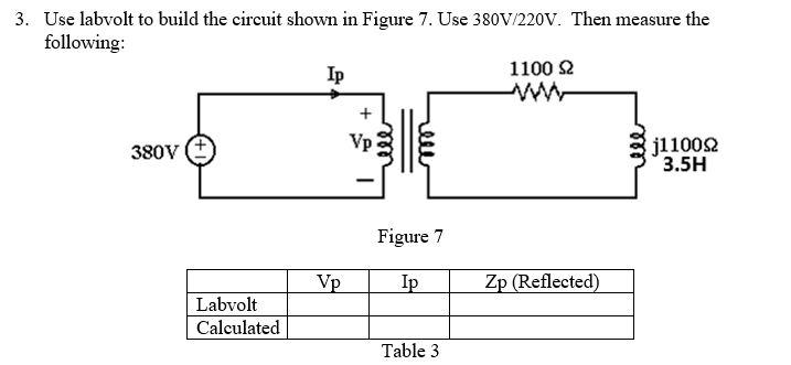 Solved 3. Use labvolt to build the circuit shown in Figure | Chegg.com
