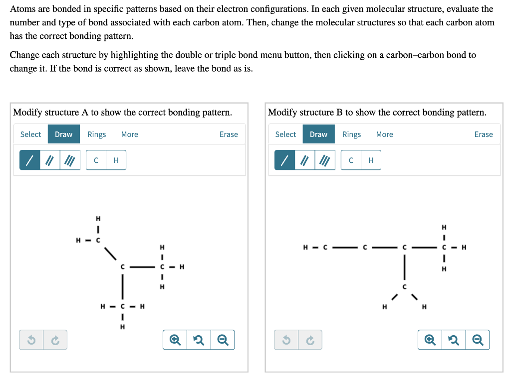Solved Atoms are bonded in specific patterns based on their | Chegg.com
