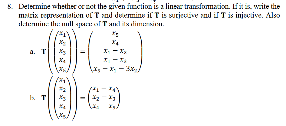 Solved 8 Determine Whether Or Not The Given Function Is A 
