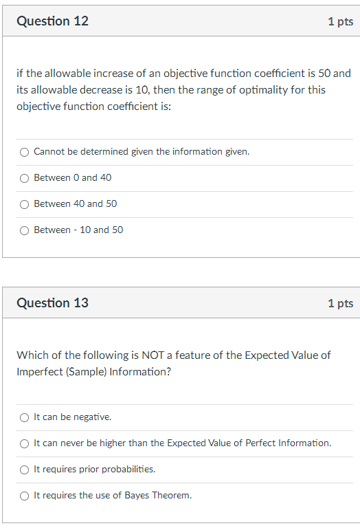 Solved If The Allowable Increase Of An Objective Function