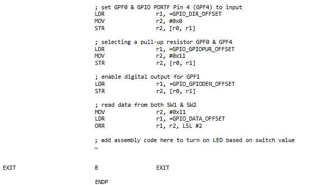 Solved Task 1: Write an ARM assembly program to toggle an | Chegg.com