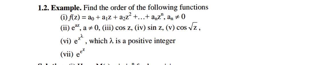 Solved 1.2. Example. Find the order of the following | Chegg.com