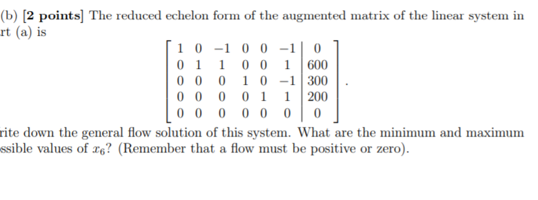 Solved (a) [3 points) Write a system of linear equations | Chegg.com