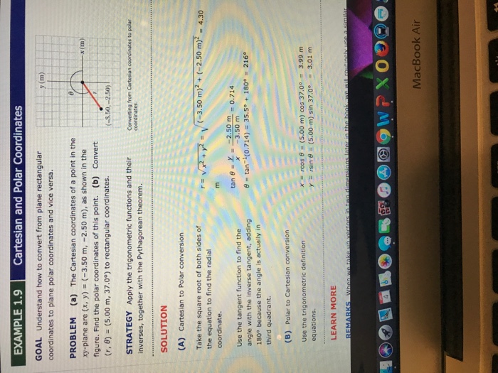 Solved EXAMPLE 1.9Cartesian and Polar Coordinates GOAL | Chegg.com