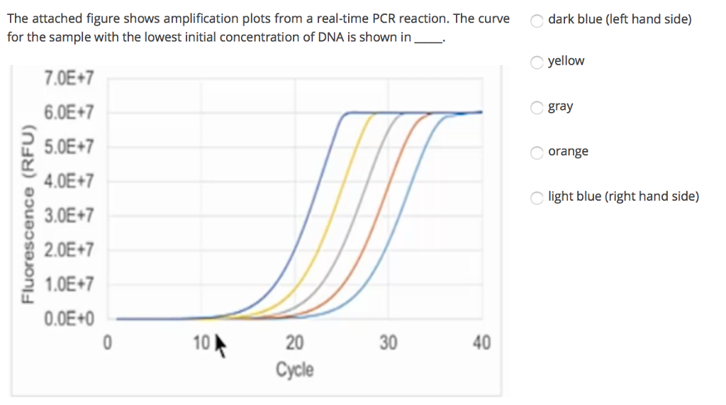 Solved The attached figure shows amplification plots from a | Chegg.com