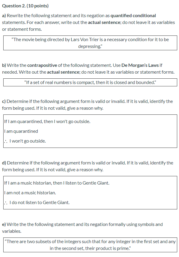 Solved Question 2. (10 points) a) Rewrite the following | Chegg.com