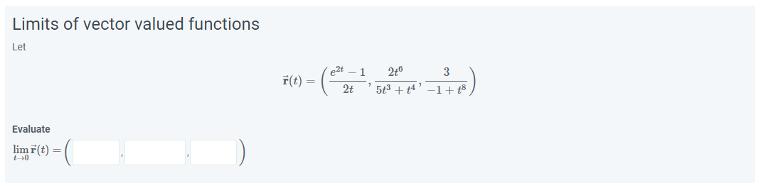 Solved Limits of vector valued functions Let | Chegg.com