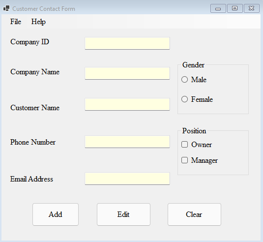 Solved Please modify the code to include the following: 1) | Chegg.com