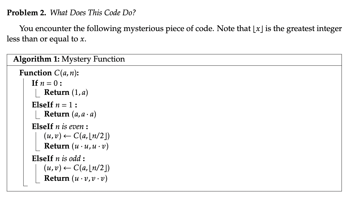 Solved Problem 2. What Does This Code Do? You encounter the | Chegg.com