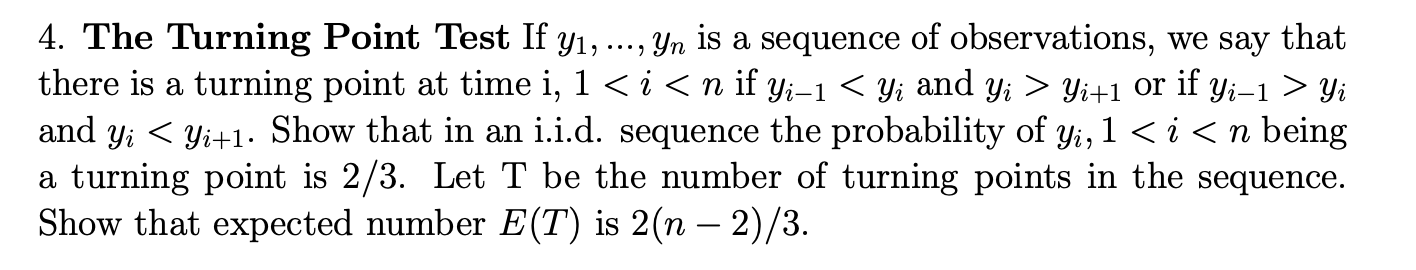 Solved The Turning Point Test If y1,dots,yn ﻿is a sequence | Chegg.com