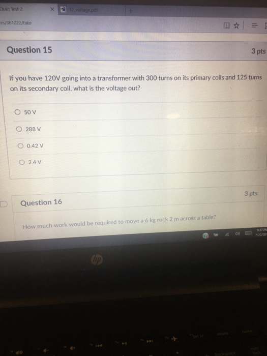 Solved If you have 120v going into a transformer with 300 | Chegg.com