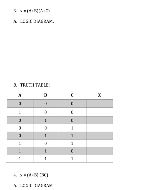 Solved 1. Complete the truth table and write the Boolean | Chegg.com