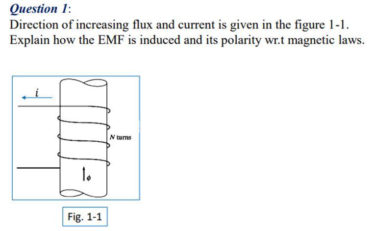 Solved Question 1: Direction of increasing flux and current | Chegg.com