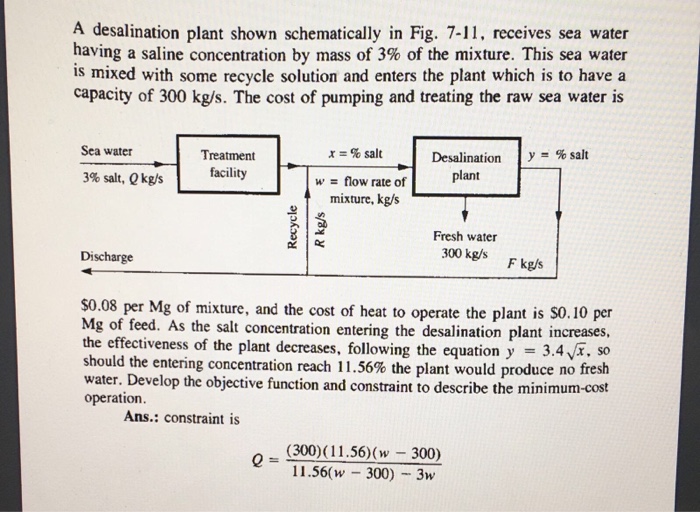Solved Problem 1: The flow rate of raw material to the | Chegg.com