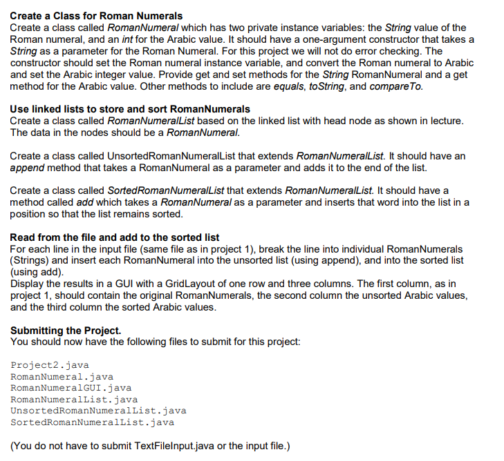 Solved Create a Class for Roman Numerals Create a class | Chegg.com