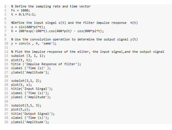 Solved fix this code, using the convolution that is | Chegg.com