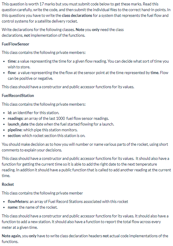 Solved This question is worth 17 marks but you must submit | Chegg.com