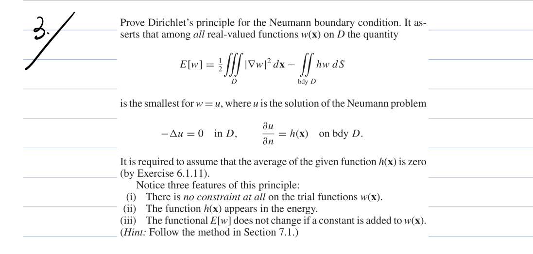 Solved Prove Dirichlet's principle for the Neumann boundary | Chegg.com