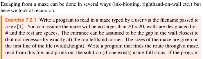 Escaping from a maze can be done in several ways | Chegg.com